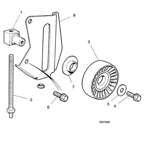 Jagbits Jaguar Parts: USED AC BELT TENSIONER ASSEMBLY ACTENSIONER