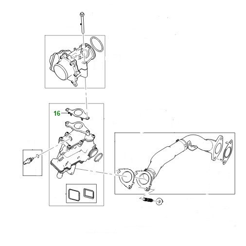 Jagbits Jaguar Parts: GASKET, EGR COOLER TO EGR VALVE AJ813344