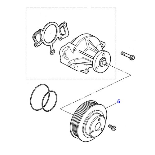 Jagbits Jaguar Parts: USED PULLEY FOR WATER PUMP AJ83873