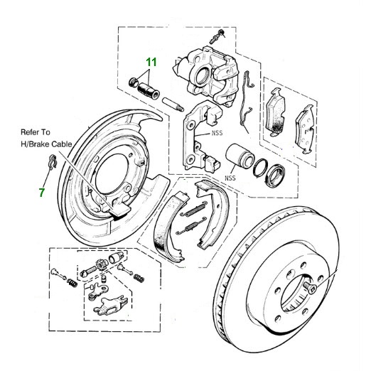 Jagbits Jaguar Parts: Brake Caliper Bushing Kit Rear C2C29161