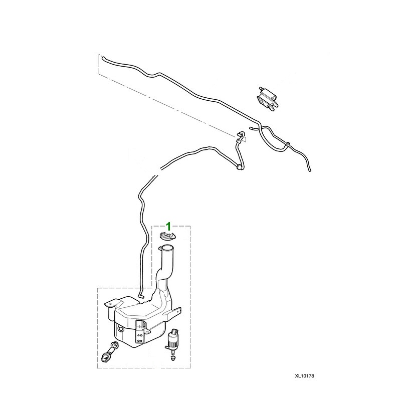 Jagbits Jaguar Parts: Reservoir, Windshield Washer Fluid C2C6569
