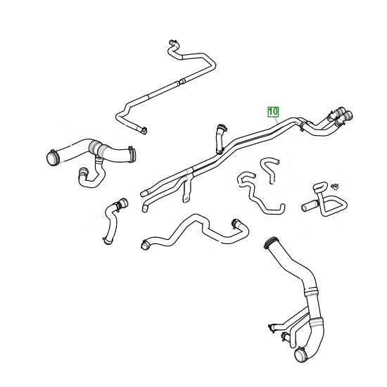 Jagbits Jaguar Parts: USED HEATER PIPE ASSEMBLY C2P2186