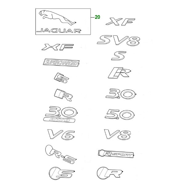 Jagbits Jaguar Parts: JAGUAR AND LEAPER TRUNK BADGE