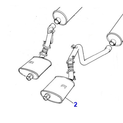 Jagbits Jaguar Parts: STAINLESS STEEL EXHAUST MUFFLER, FRONT LEFT CAC2237