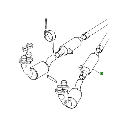 Jagbits Jaguar Parts: CATALYTIC CONVERTER REAR LEFT CBC8213