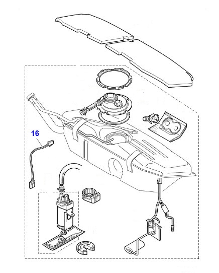 Jagbits Jaguar Parts: USED LINK LEAD HARNESS FOR FUEL PUMP LJC3360AA