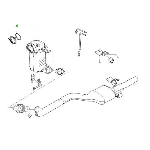 Jagbits Jaguar Parts: GASKET, CATALYTIC CONV TO TURBOCHARGER T2H11760