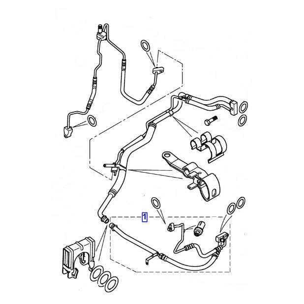 Jagbits Jaguar Parts: AC Hose Compressor Inlet & Outlet XR833219