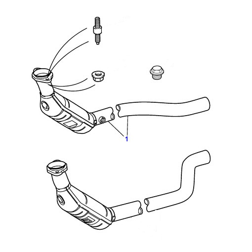 Jagbits Jaguar Parts: CATALYTIC CONVERTER RIGHT SIDE XR844395