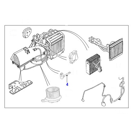 Jagbits Jaguar Parts: USED AIR TEMPERATURE SENSOR LOCATED ON AC EVAP ...