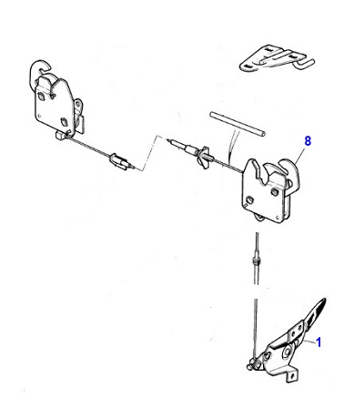 Jagbits Jaguar Parts: USED BONNET HOOD LATCH DRIVERS SIDE BEC12175