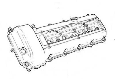 Jagbits Jaguar Parts: USED CAM COVER LEFT DRIVER SIDE C2A1513