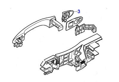 Jagbits Jaguar Parts: Door Handle Bezel With Lock Aperture Left Front ...