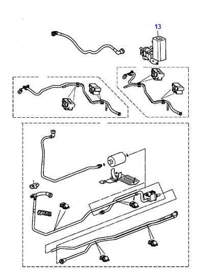 Jagbits Jaguar Parts: USED PURGE VALVE FOR VAPOR CANNISTER C2C21972