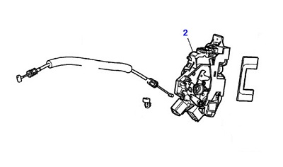Jagbits Jaguar Parts: USED REAR DOOR LATCH ASSEMBLY RIGHT PASSENGER ...