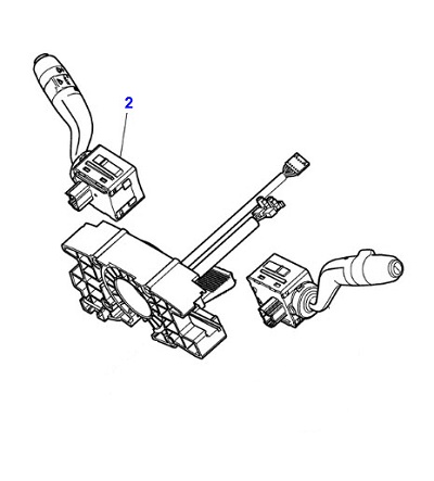 Jagbits Jaguar Parts: USED WINDSHIELD WIPER WASHER SWITCH C2C31933