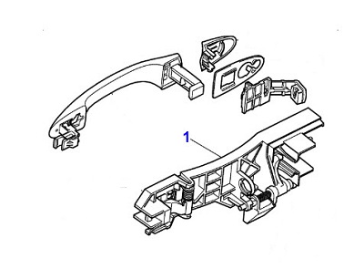 Jagbits Jaguar Parts: Front Door Handle Housing Left Outer C2C35773