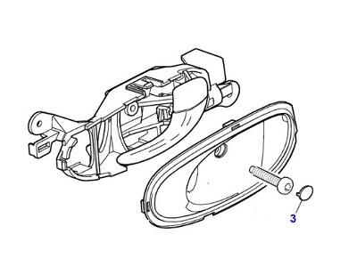 Jagbits Jaguar Parts: SCREW COVER FOR INNER DOOR HANDLE DRIVER SIDE C2C3663