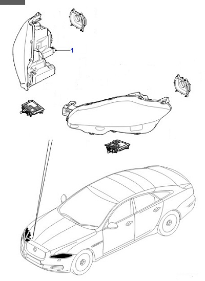 Jagbits Jaguar Parts: HEADLAMP XENON, RIGHT PAASENGER SIDE C2D60265
