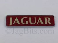 Jagbits Jaguar Parts: Trunk Badge -Jaguar- Gold With Ruby Background ...