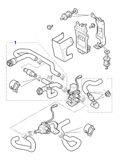 Jagbits Jaguar Parts: HEATER HOSE ASSEMBLY MJA6728AC