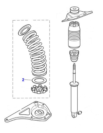 Jagbits Jaguar Parts: SPRING PACKER FRONT LOWER MNC2162AA