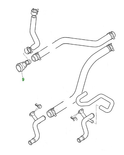 Jagbits Jaguar Parts: THREE WAY CONNECTOR FOR HEATER HOSES NNE3944BA