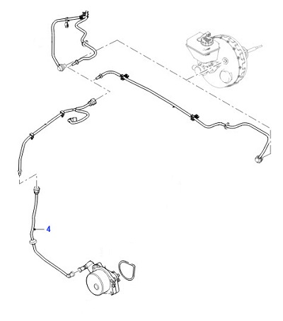 Jagbits Jaguar Parts: BRAKE VACUUM PIPE, PUMP TO PIPE T2R6428
