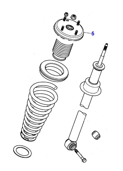 Jagbits Jaguar Parts: UPPER MOUNT FOR REAR SHOCK AND SPRING XR856159